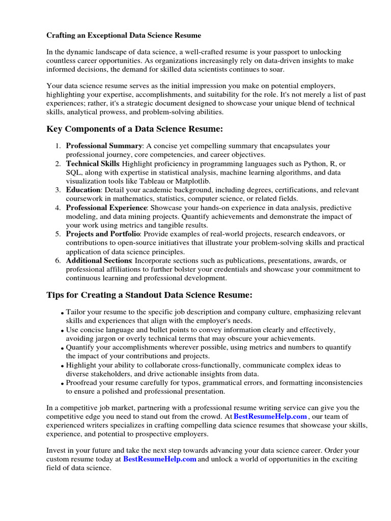 Data Science Resume | PDF | Data Science | Data
