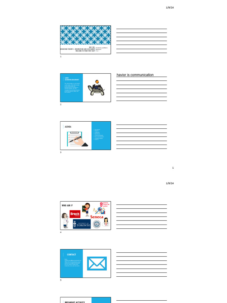 BHS102 Class 1 Introduction and What Is Behaviour | Download Free PDF | Behavior | Plagiarism