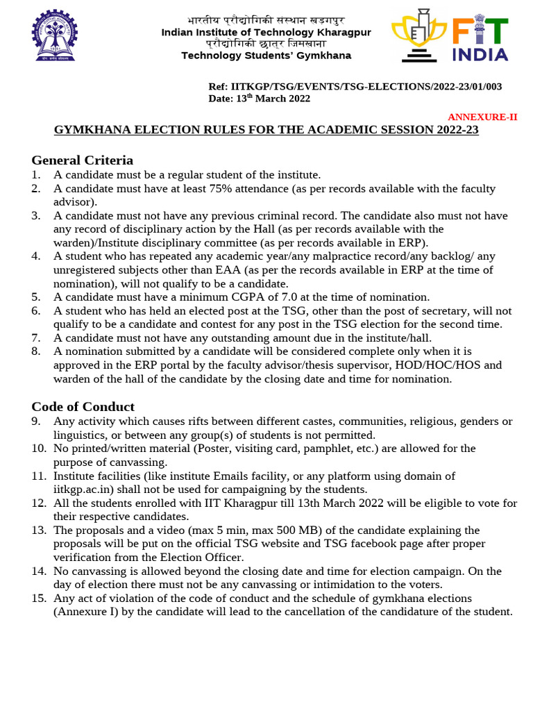 Election Rules | PDF | Government