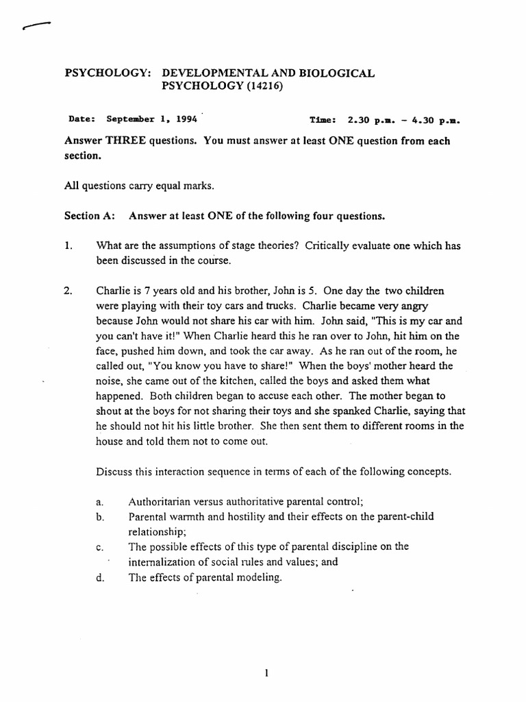 1994 Developmental and Biology Psy Pass Paper | PDF | Neuron ...