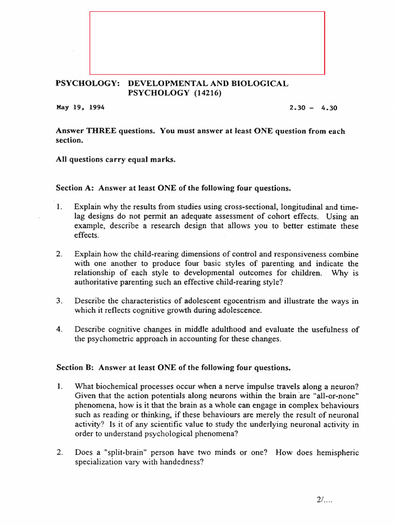 1994 Developmental Pass Paper | PDF | Parenting | Psychology