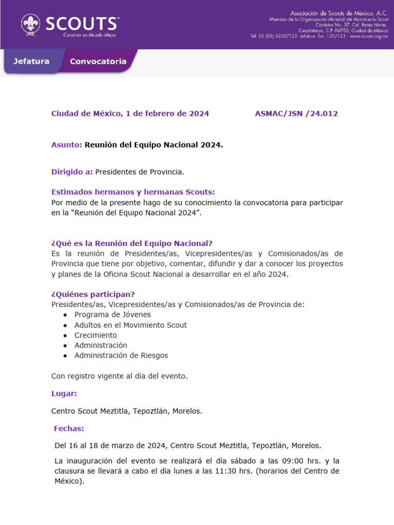 Comunicado ASMAC JSN 24.012 Convocatoria REN | PDF | Exploración | Residuos