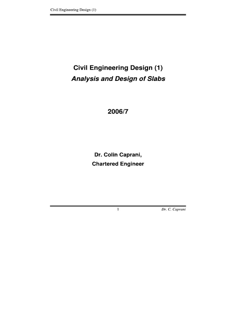 Analysis & Design of Slabs | PDF