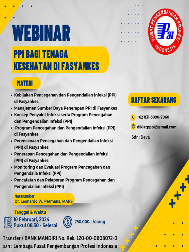 Brosur - Ppi Bagi Tenaga Kesehatan Di Fasyankes | PDF