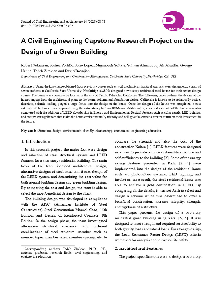 A_Civil_Engineering_Capstone_Research_Pr | PDF | Green Building | Civil ...