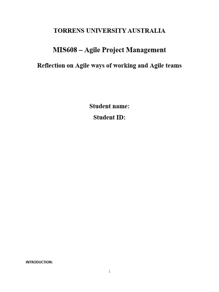 Agile Reflective Report | PDF Agile Reflective Report | PDF
