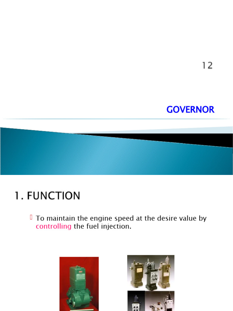 Basic Concept of Governor | PDF | Marine Propulsion | Engines