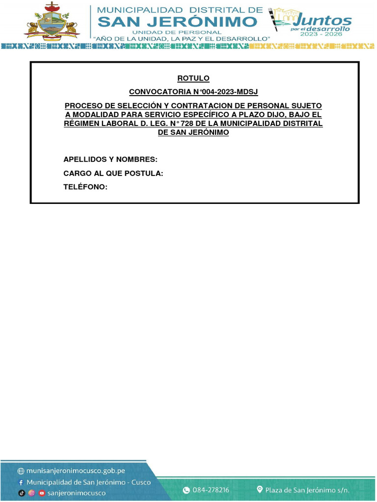 ANEXOS San Jeronimo | PDF | Gobierno