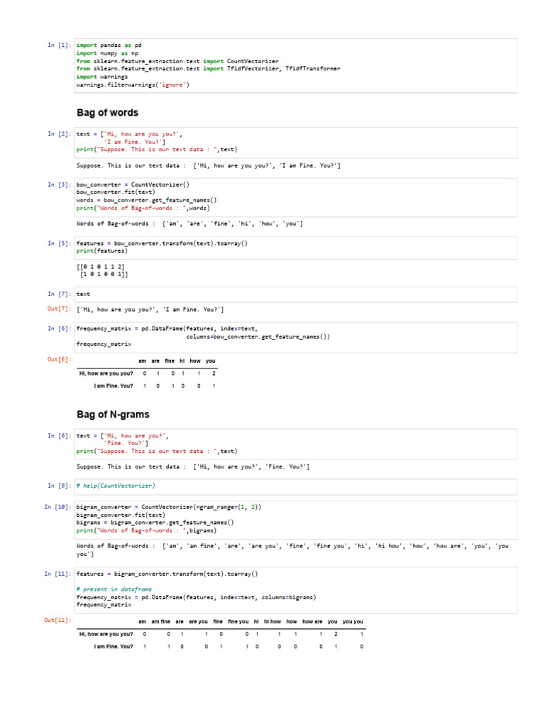 9 Feature Engineering Text Data | PDF