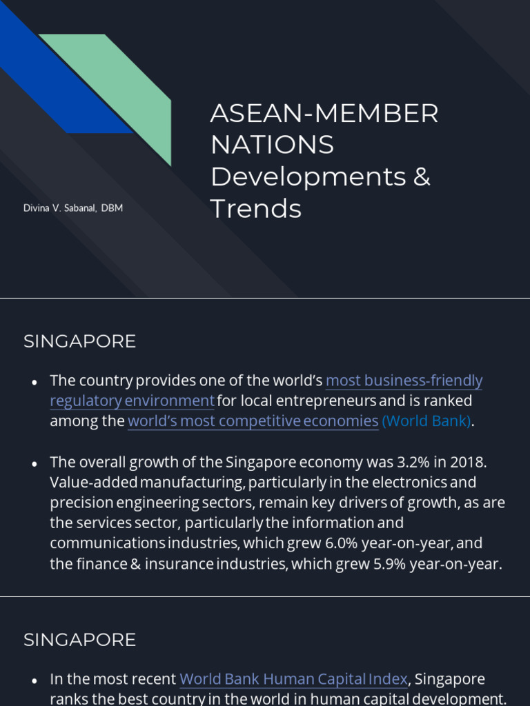3,2 ASEAN-MEMBER NATIONS Developments Trends | PDF