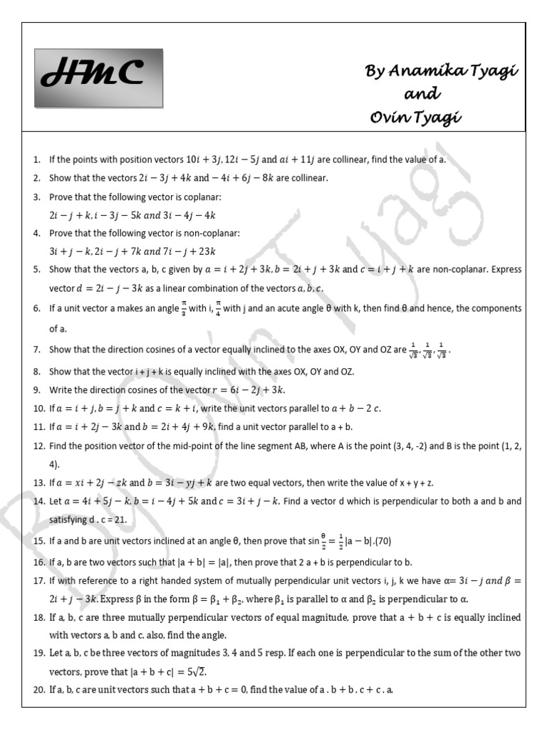Vector | PDF | Euclidean Vector | Line (Geometry)