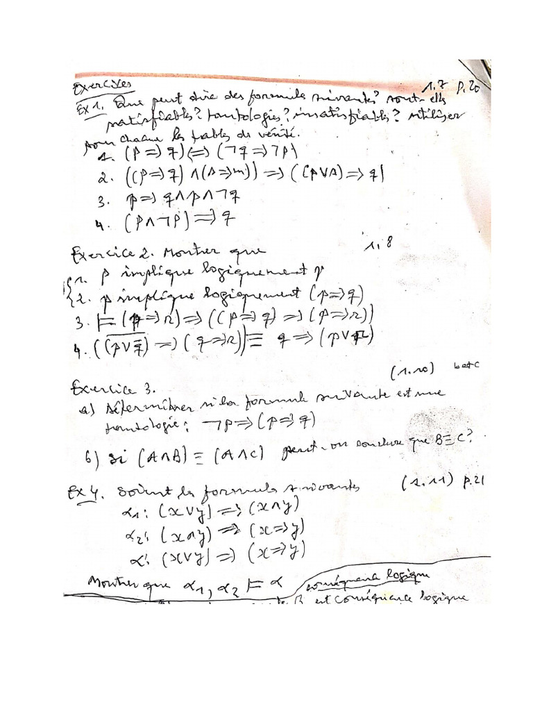 Exos Logiques Mathématiques | PDF