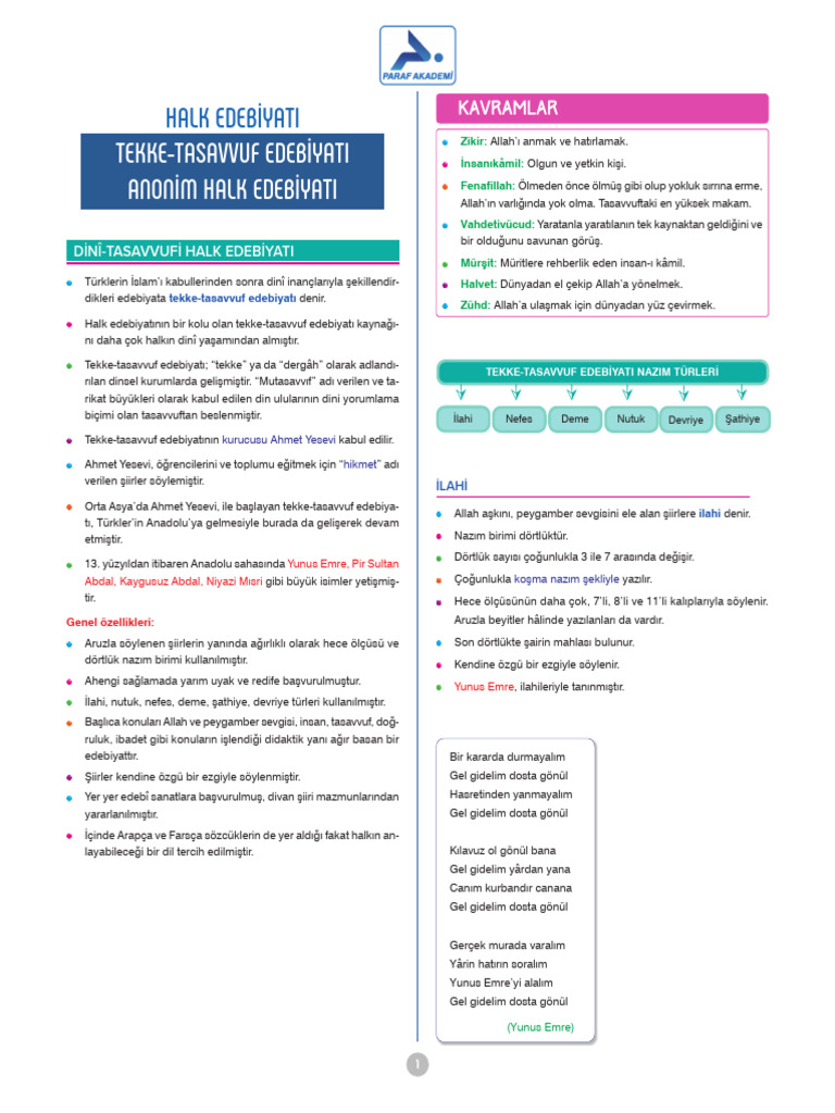 Halk Edebiyatı | PDF