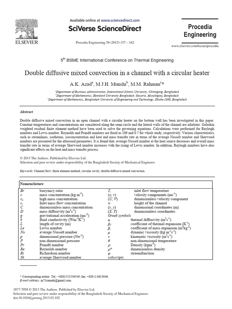 Double_Diffusive_Mixed_Convection_in_a_Channel_wit | PDF | Convection | Heat Transfer