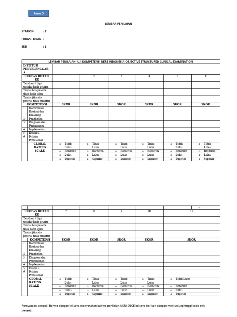Lembar Penilaian Penguji | PDF