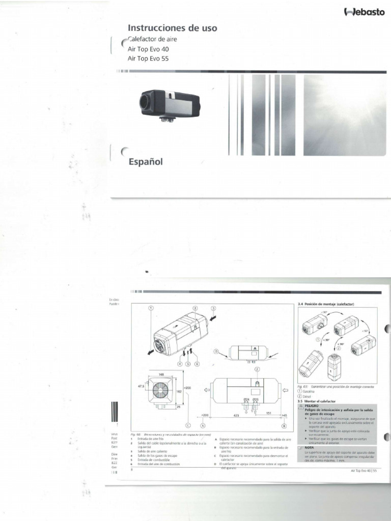 Webasto Instruc Montaje AIRTOP EVO 40 | PDF