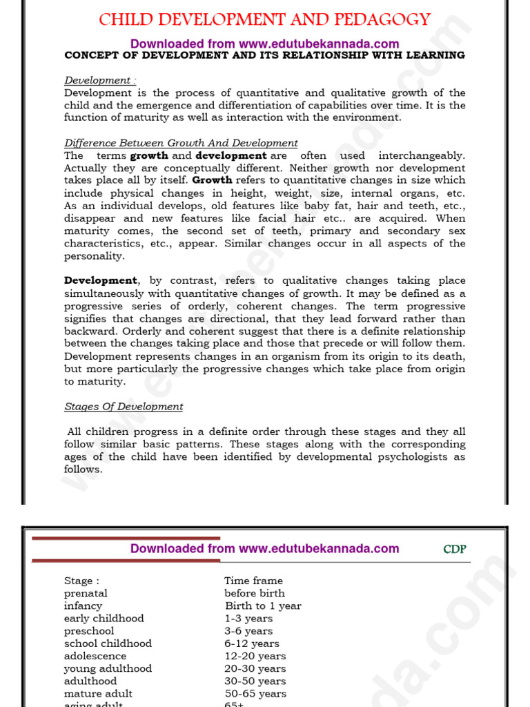 Child Development Pedagogy EM | PDF | Schema (Psychology) | Cognitive ...