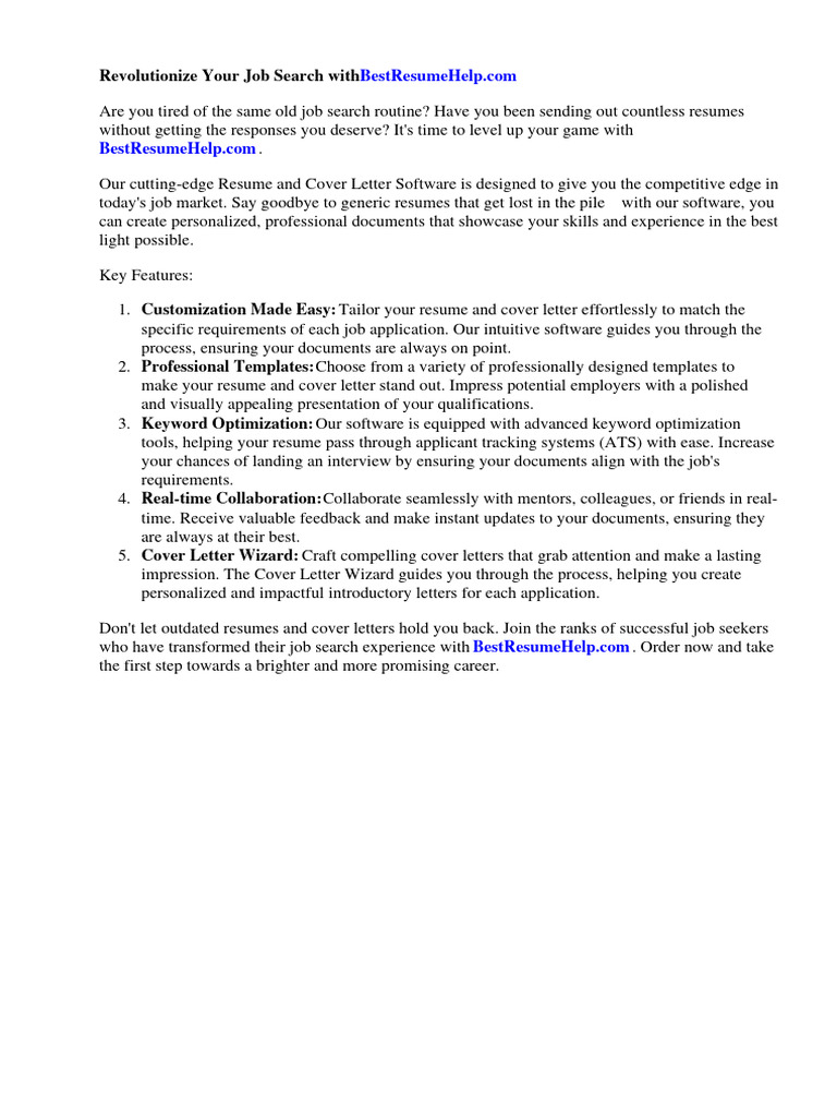 Resume and Cover Letter Software | PDF | Résumé | Http Cookie