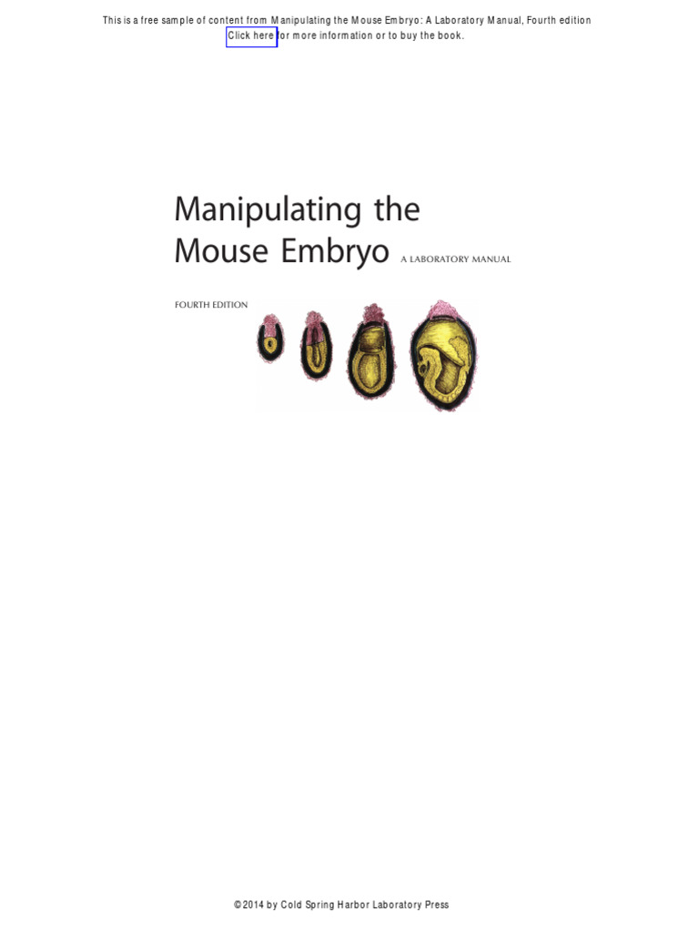 Manipulating The Mouse Embrio | PDF | Embryonic Stem Cell | Stem Cell