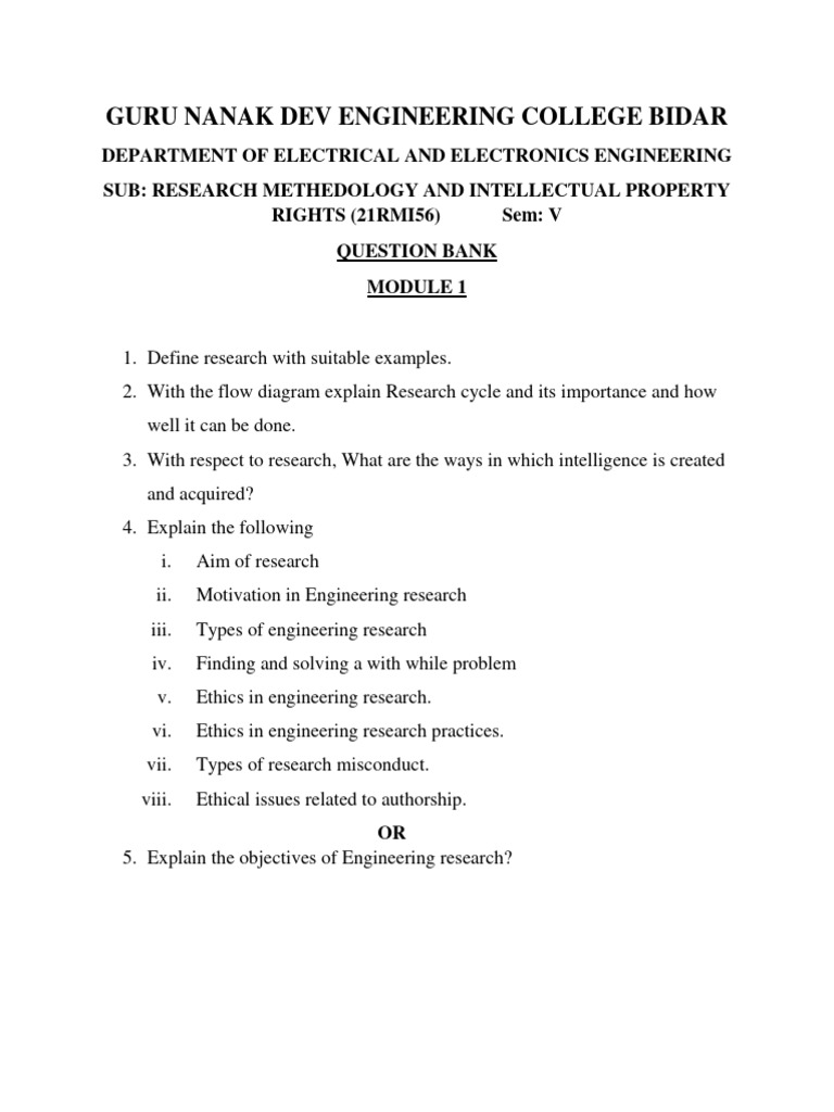 Research Methodology and Intellectual Property Rights | PDF