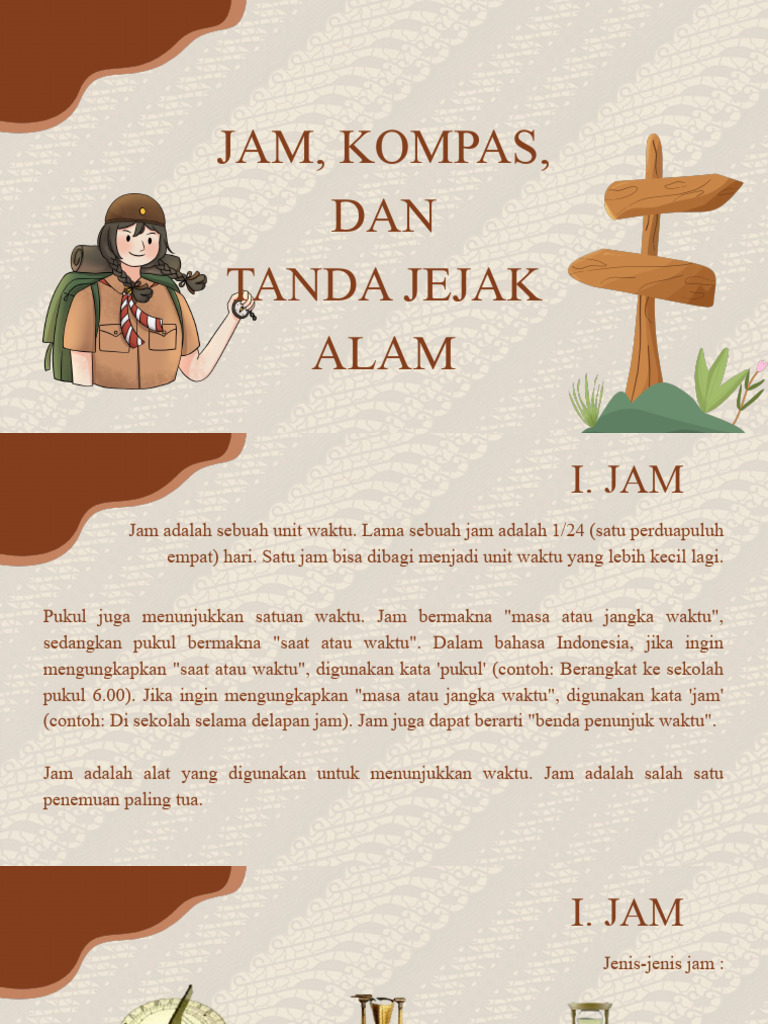 Jam, Kompas, DAN Tanda Jejak Alam | PDF