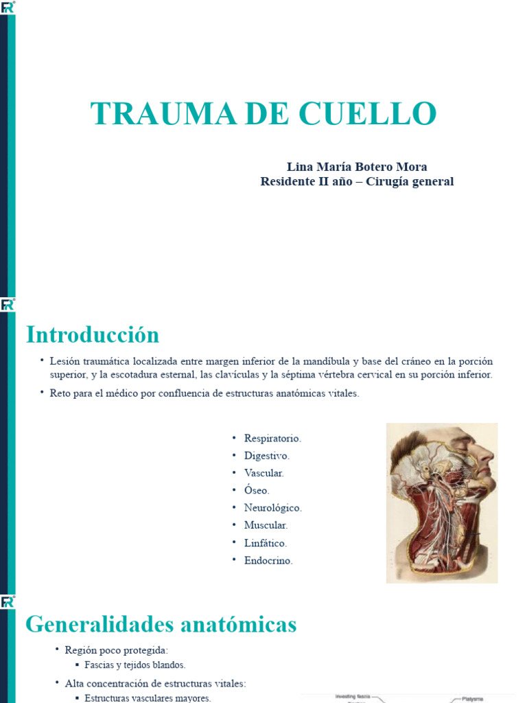 Trauma de Cuello | PDF | Lesión | Anatomía