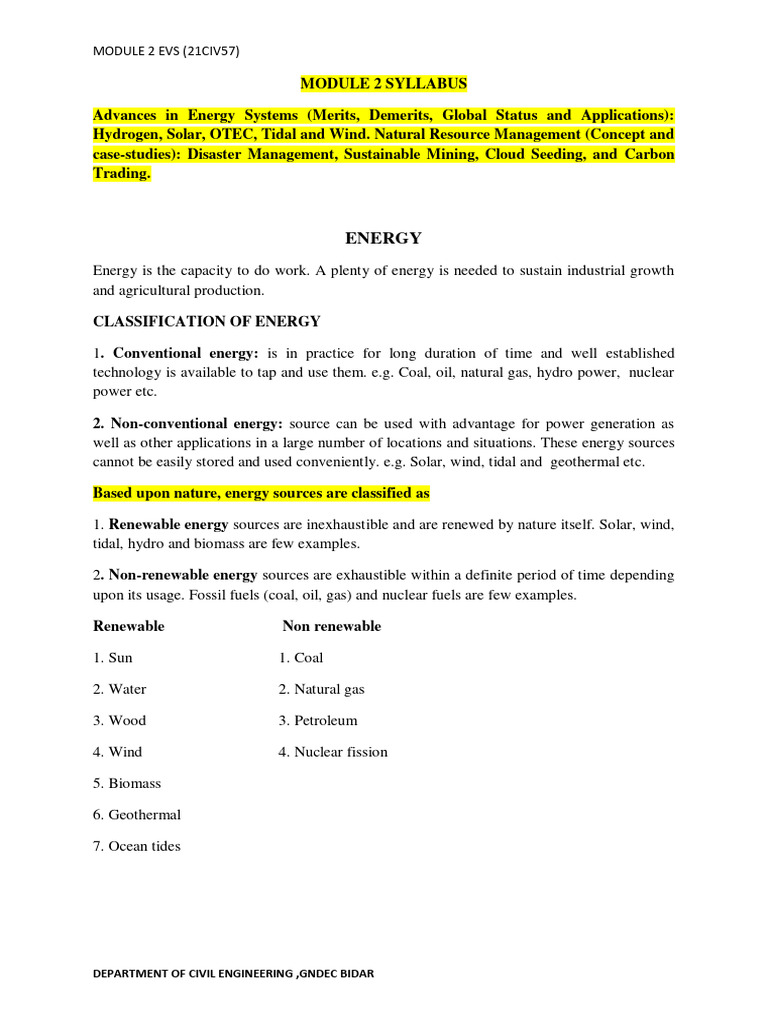 Module 2 Evs 21civ57 | Download Free PDF | Wind Turbine | Energy Development