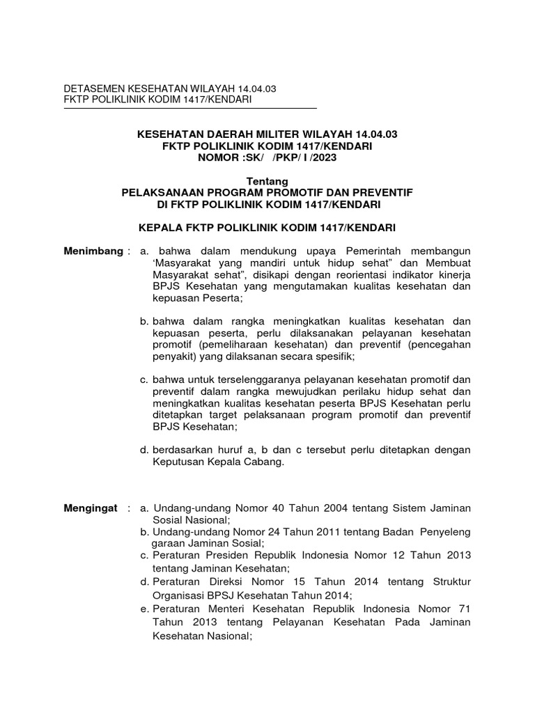 SK Promotif Dan Preventif | PDF | Sains & Matematika