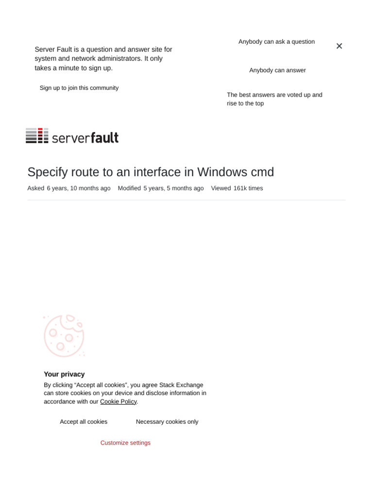 Windows CMD Route to Specific Interface | PDF | Http Cookie | Ip Address