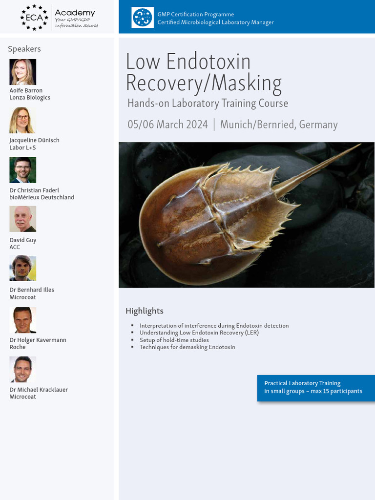 ECA Low Endotoxin Recovery Masking | PDF