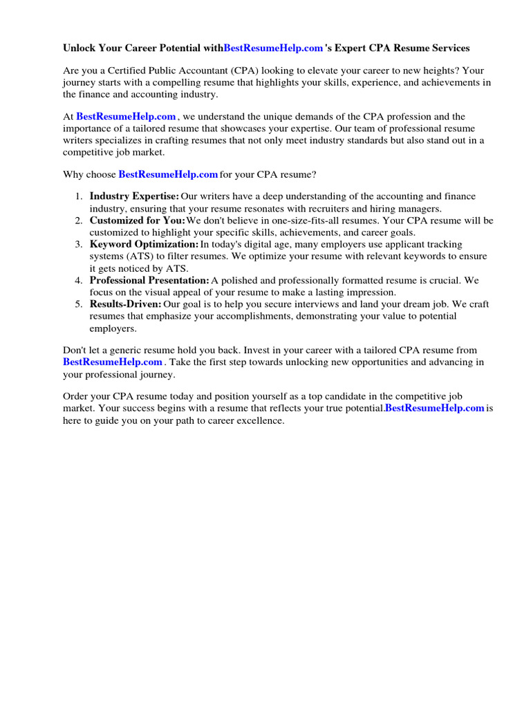 Cpa Cover Letter Sample | PDF | Résumé | Certified Public Accountant