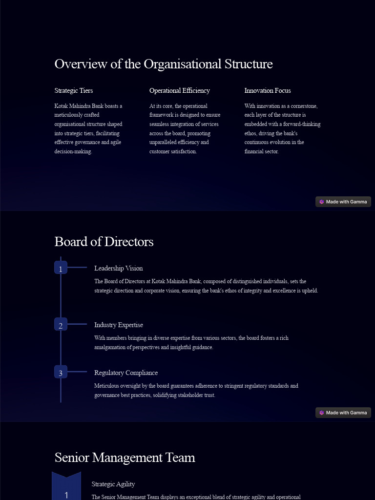 Overview of The Organisational Structure | PDF | Banks | Governance