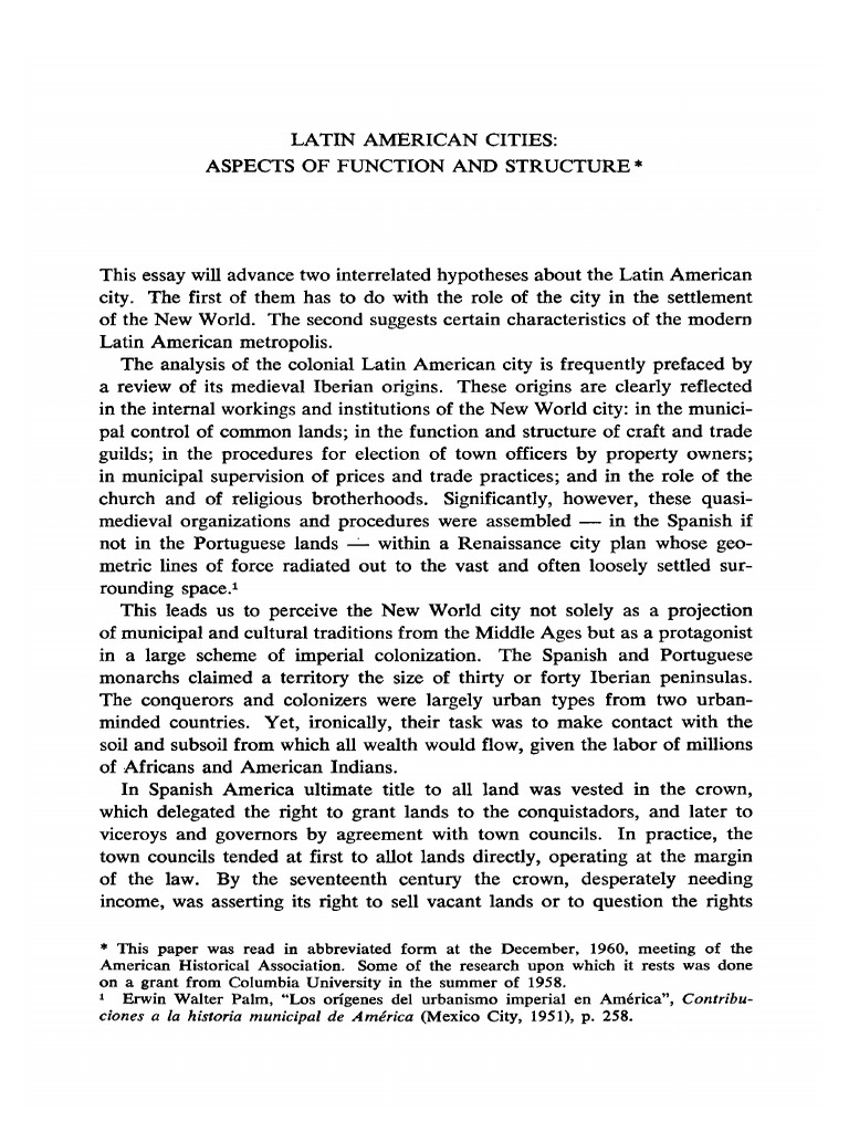 Morse - 1964 - Latin American Cities Aspects of Function and Structure ...