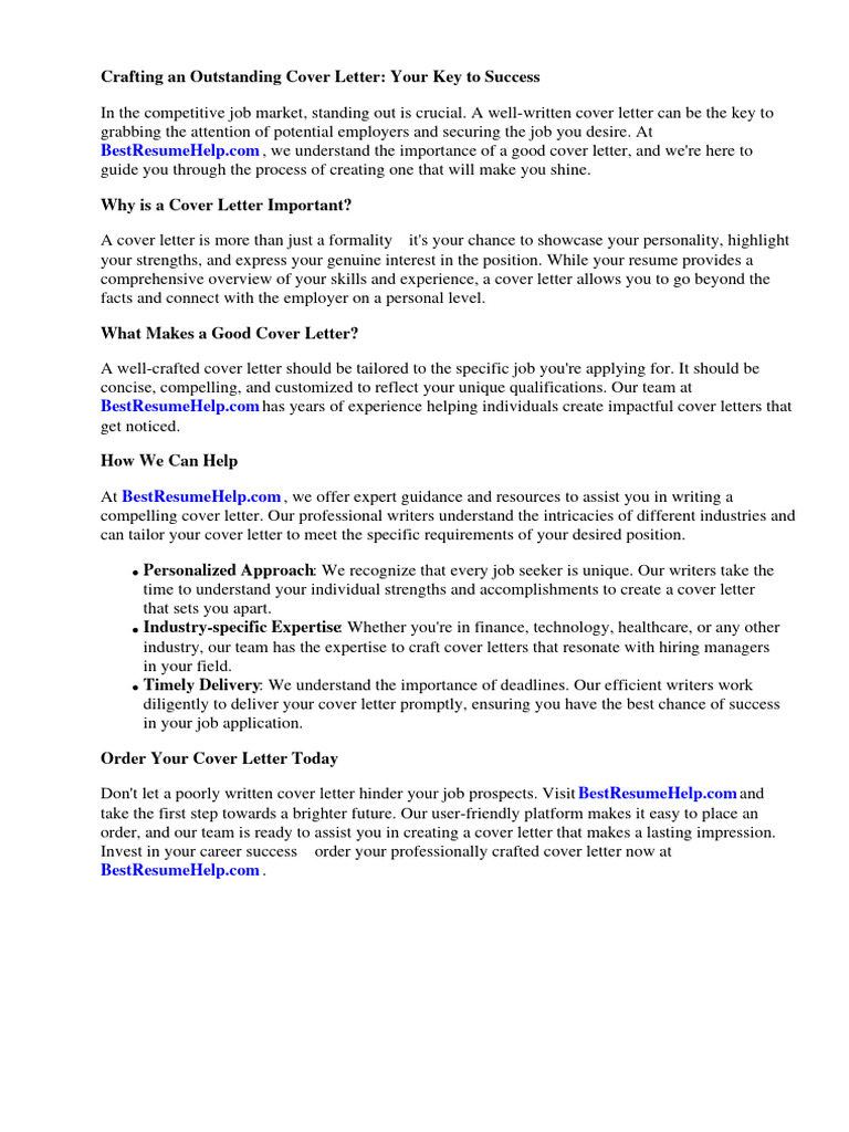 Write A Good Cover Letter Examples | Download Free PDF | Résumé | Expert