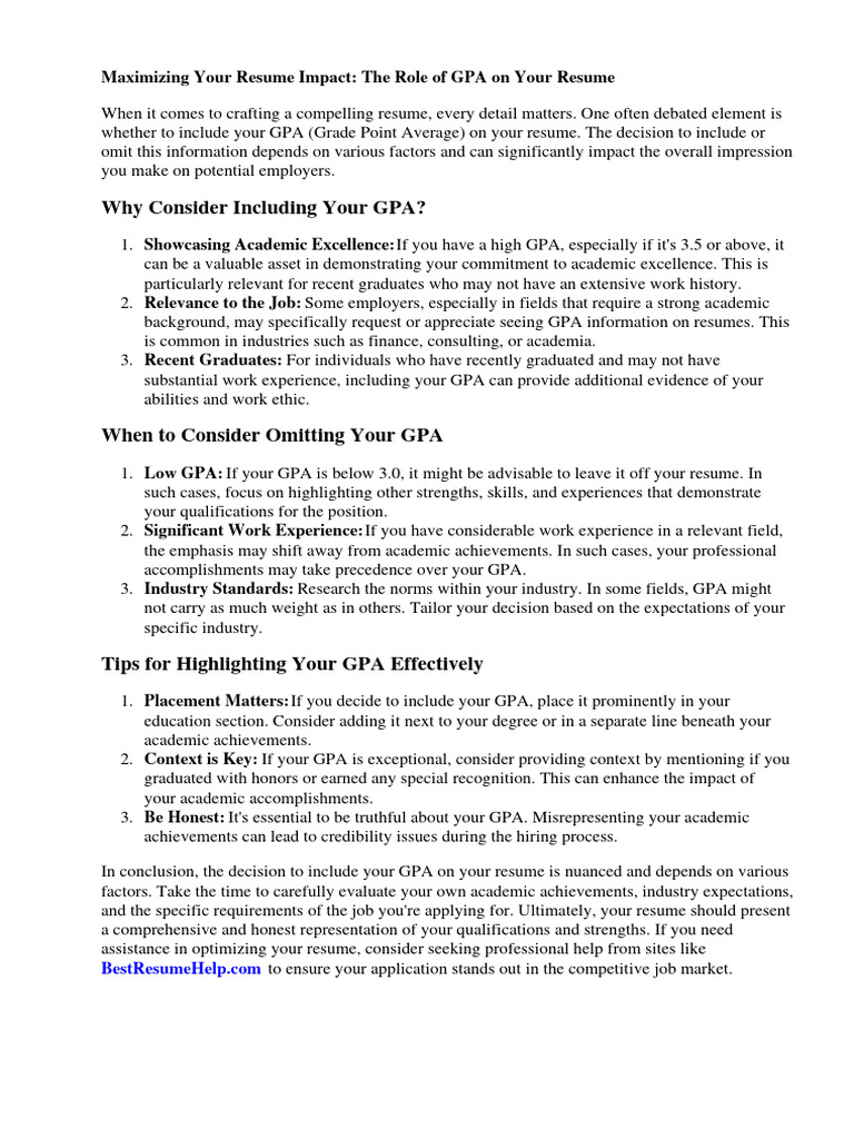 Gpa On Resume | Download Free PDF | Résumé | Sql