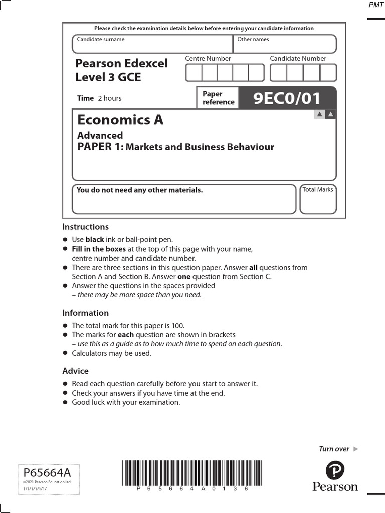 June 2021 QP - Paper 1 Edexcel (A) Economics A-Level | PDF | Cobalt ...