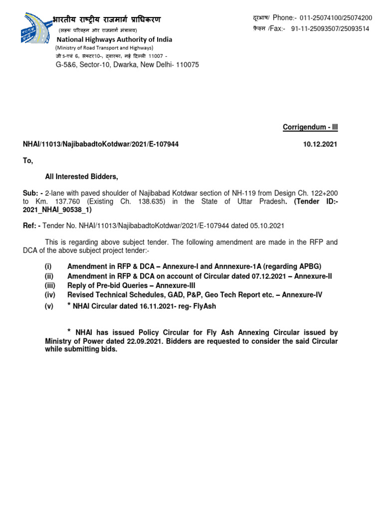 Corrigendum Iii 4 Pdf Request For Proposal Prices