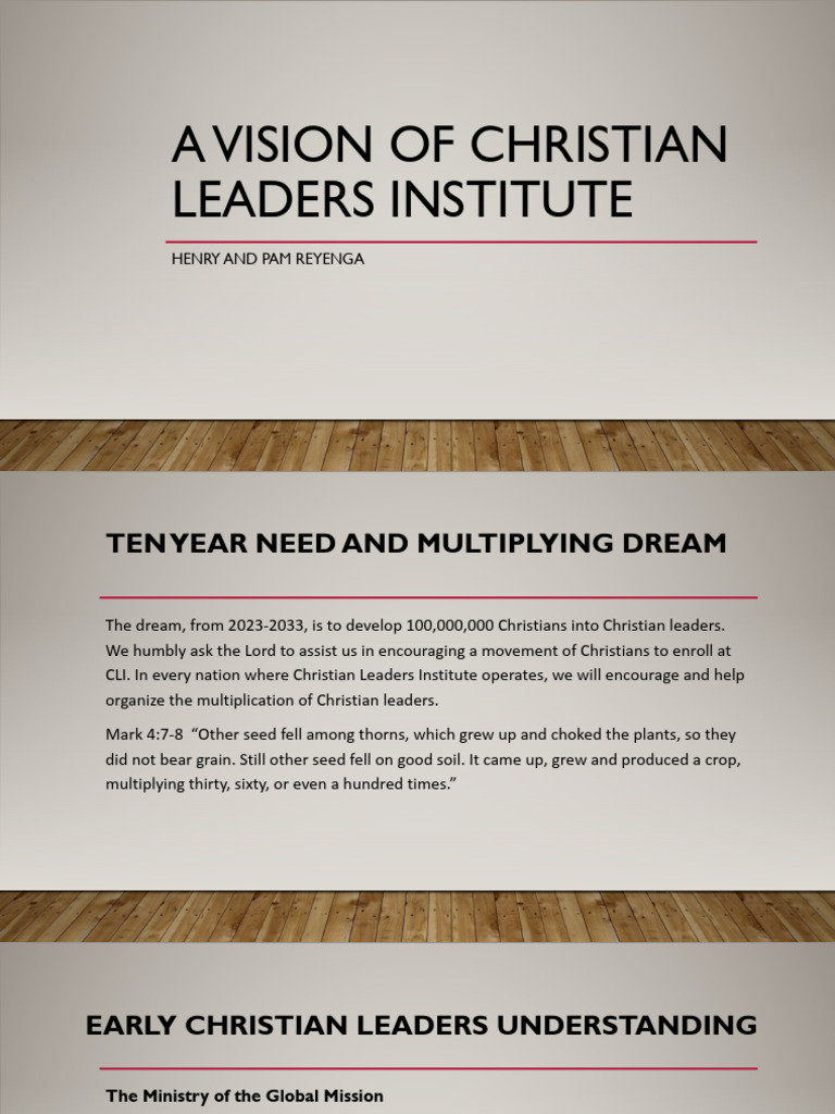 A Vision of Christian Leaders Institute | PDF | Acts Of The Apostles ...