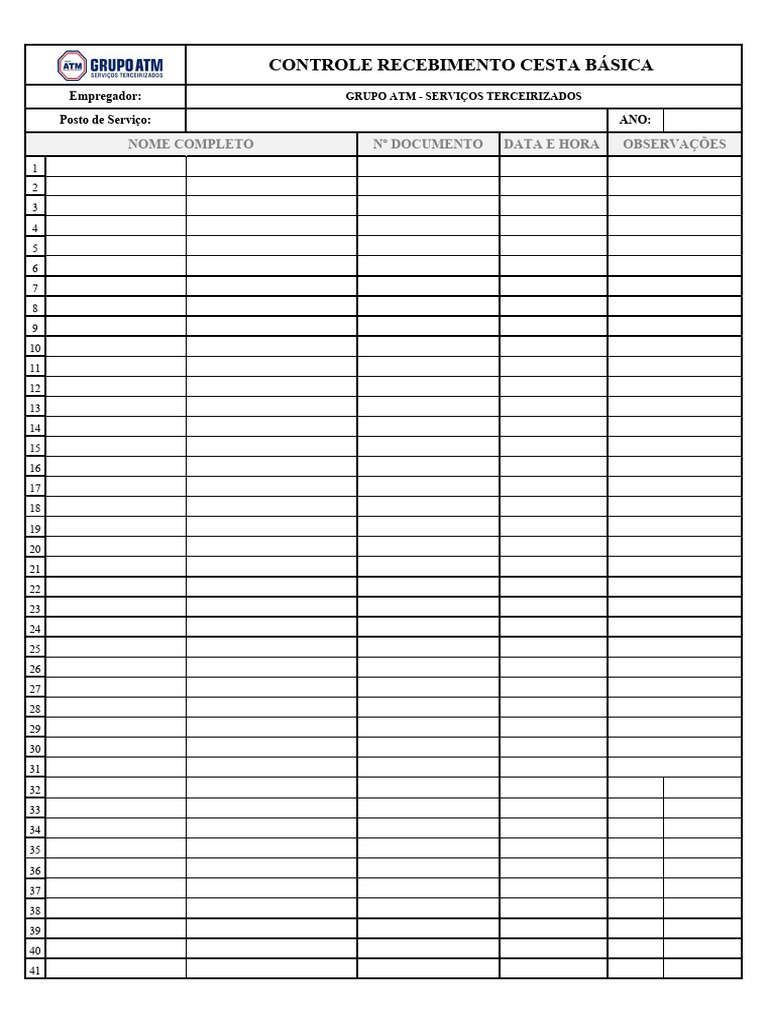 Recebimento Cesta Basica 2024 | PDF
