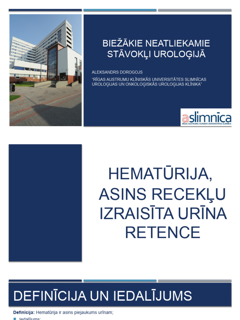 Hematūrija Un Retence | PDF