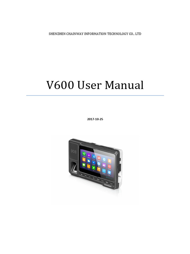 V600 User Manual | PDF | Mobile App | Icon (Computing)