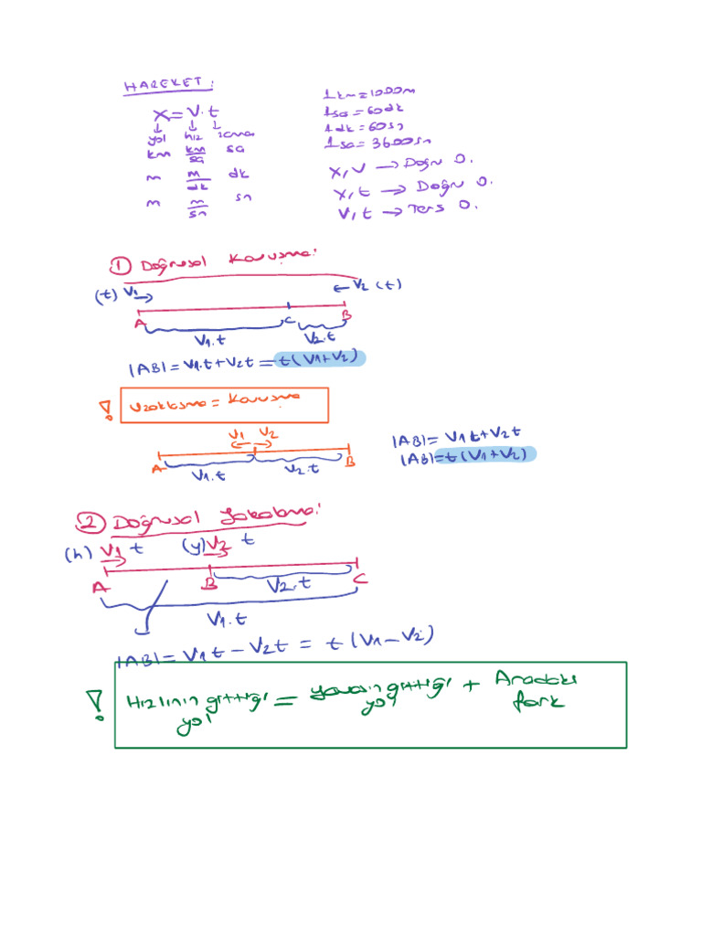 Hareket Problemleri 12 Say M 1 | PDF