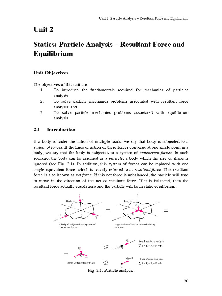 Unit 2 Statics Particle Analysis-Resultant Force and Equilibrium | PDF | Force | Euclidean Vector