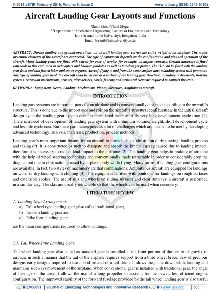 JETIREV06091 | PDF | Landing Gear | Aircraft