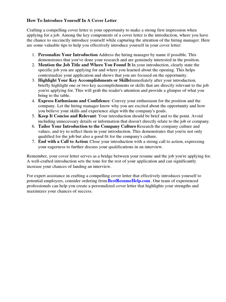 Cover Letter Introduction Tips | PDF | Résumé | Http Cookie