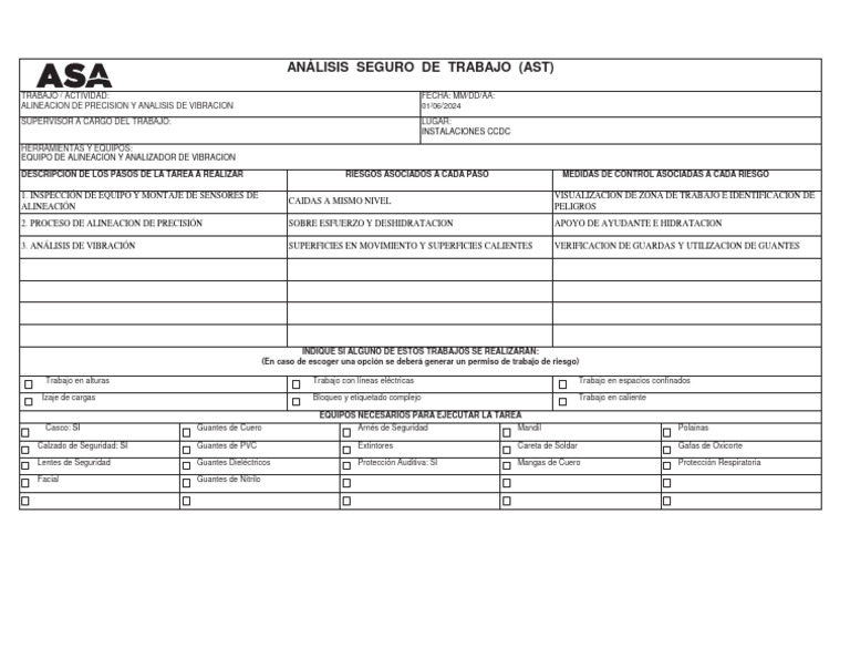 RG - SG.SEG.05 - Análisis Seguro de Trabajo (AST) 1 | PDF