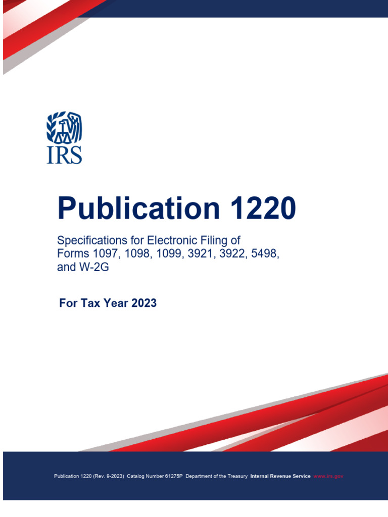 2023 IRS Electronic Filing Guidelines | PDF | Irs Tax Forms | Internal Revenue Service