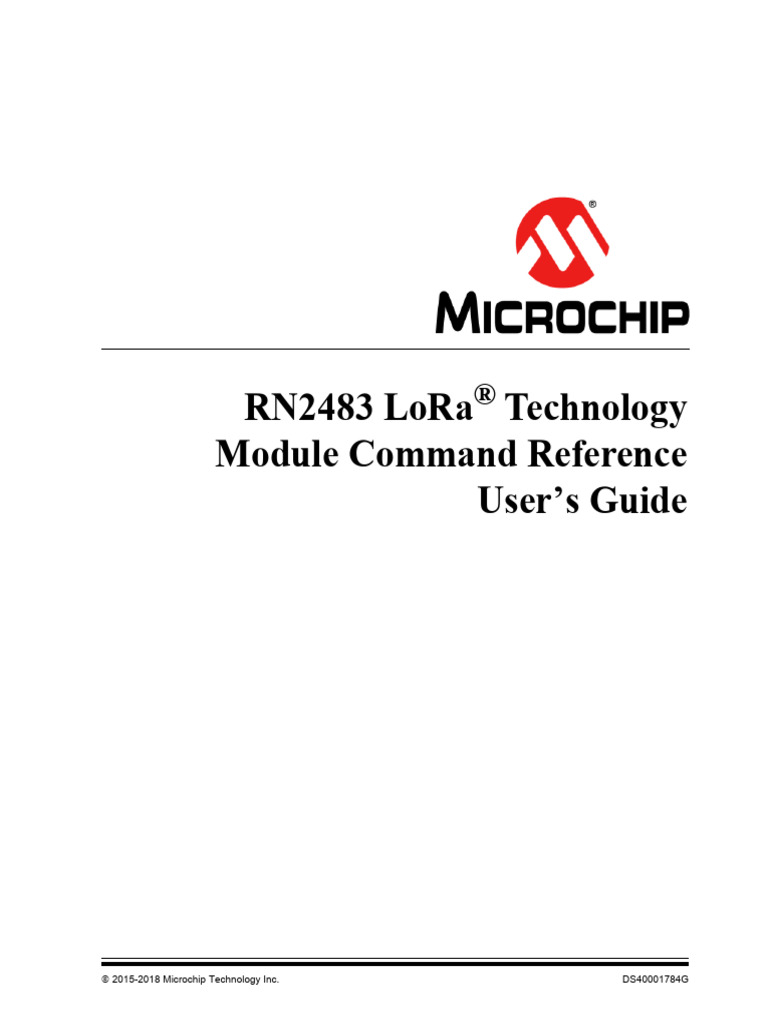 RN2483 LoRa Technology Module Command Reference User Guide DS40001784G | PDF | Computer Network ...