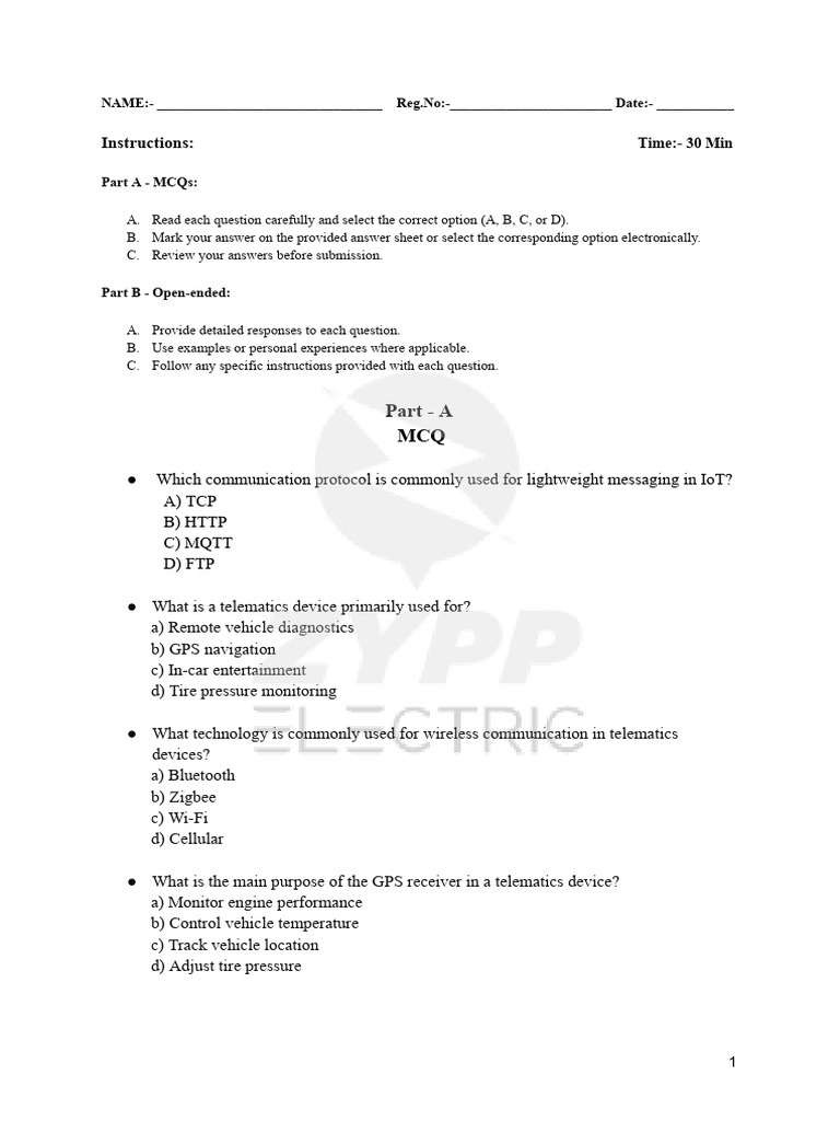 IoT Questions | PDF | Internet Of Things | Computer Network IoT Questions | PDF | Internet Of Things | Computer Network