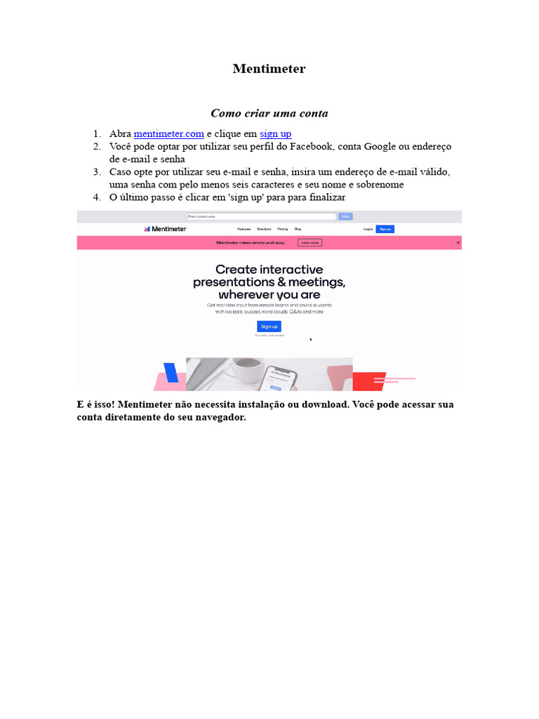 Mentimeter - Tutorial | PDF